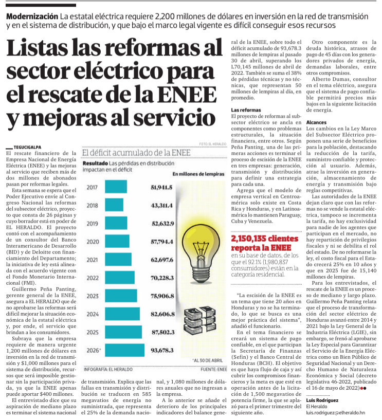 PAG 10. LISTAS LAS REFORMAS AL SECTOR ELÉCTRICO PARA EL RESCATE DE LA ...